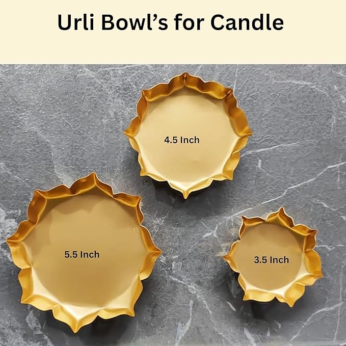 Lotus Metal Urli for candle