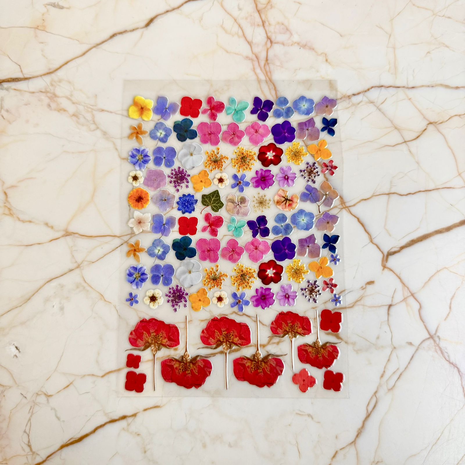 UV DTF Self Adhesive Sticker - Small Mixed Flowers