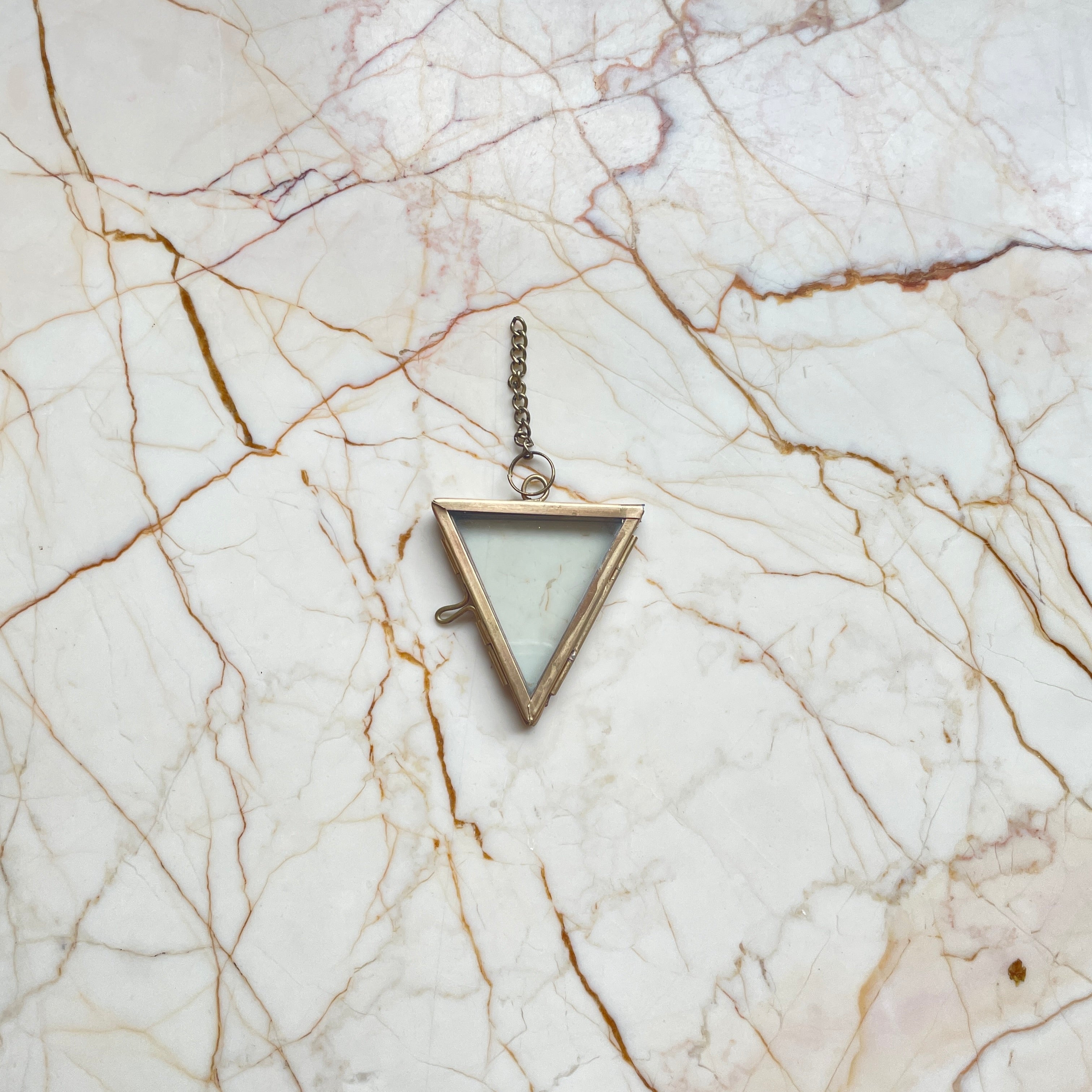 2 inch triangle Keychain Vintage Frame