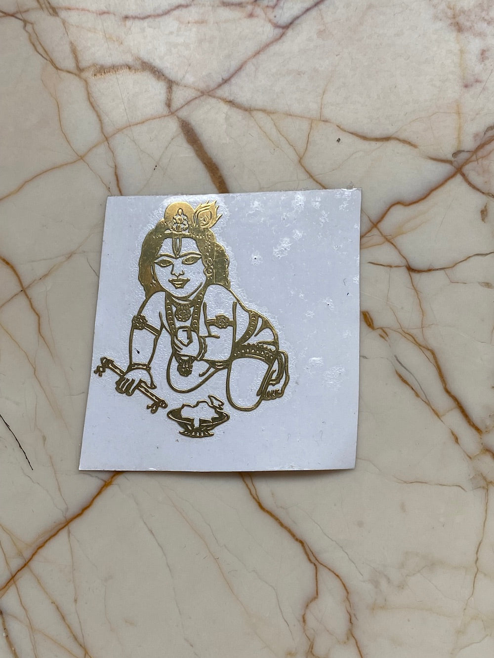 Krishna Metallic Sticker