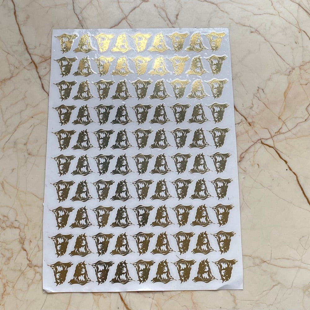 A4 Shiva logo metallic Sticker sheet