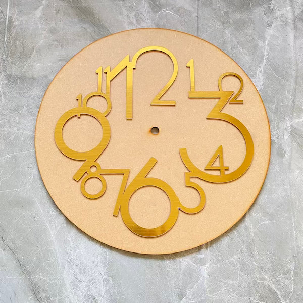 Gold number Ring with Clock base - Gold