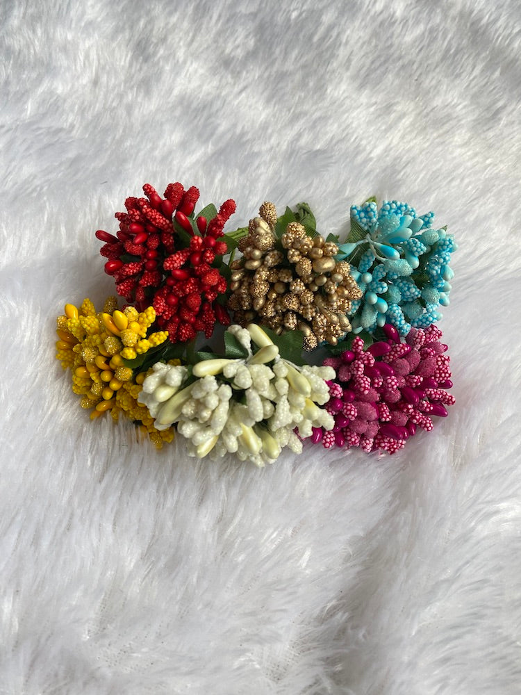 Stemless Artificial Pollen flowers