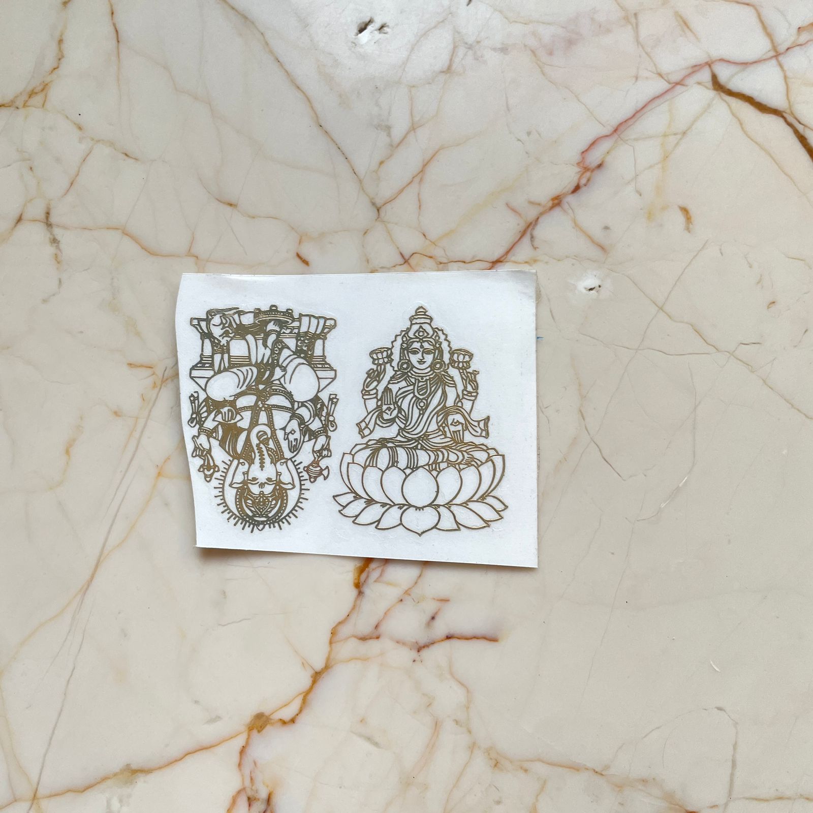 Laxmi ji & Ganesh ji metallic sticker